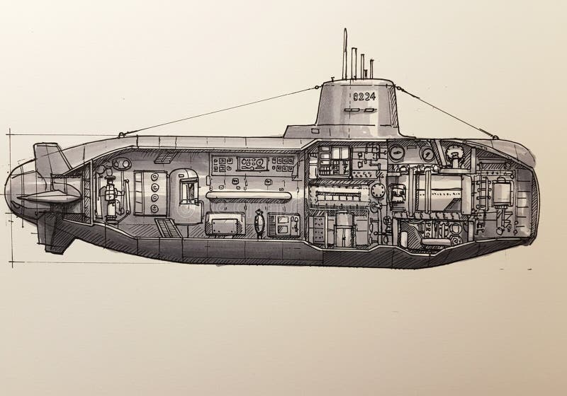 Drawing Submarines Stock Illustrations – 312 Drawing Submarines Stock ...