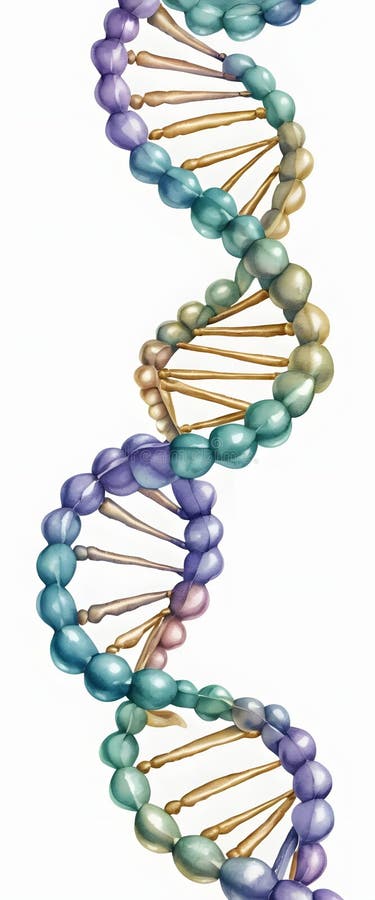 Detailed 3 D Illustration of a Dna Double Helix Structure Science and ...