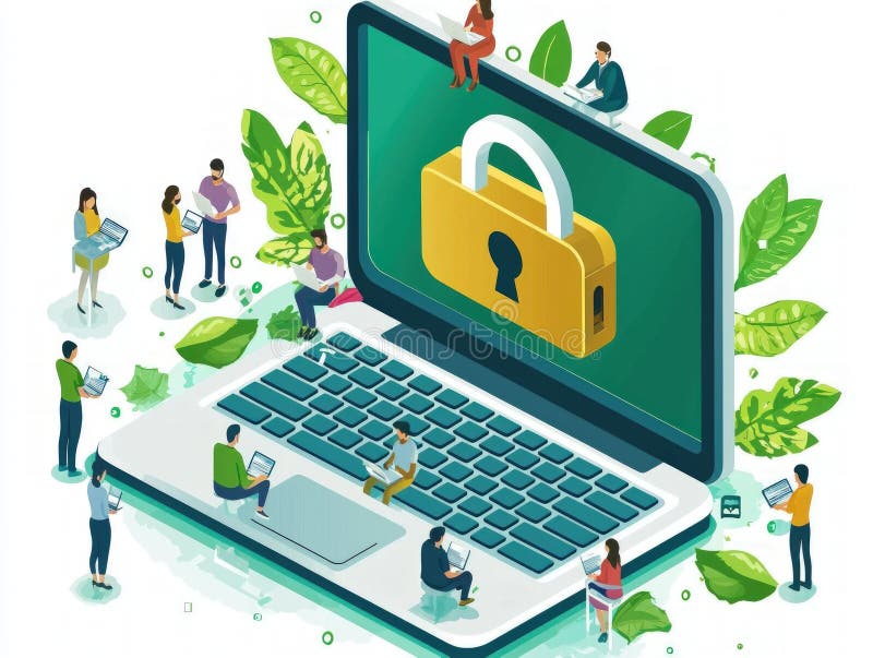 An Illustration Showcasing Essential Internet Safety Practices To ...