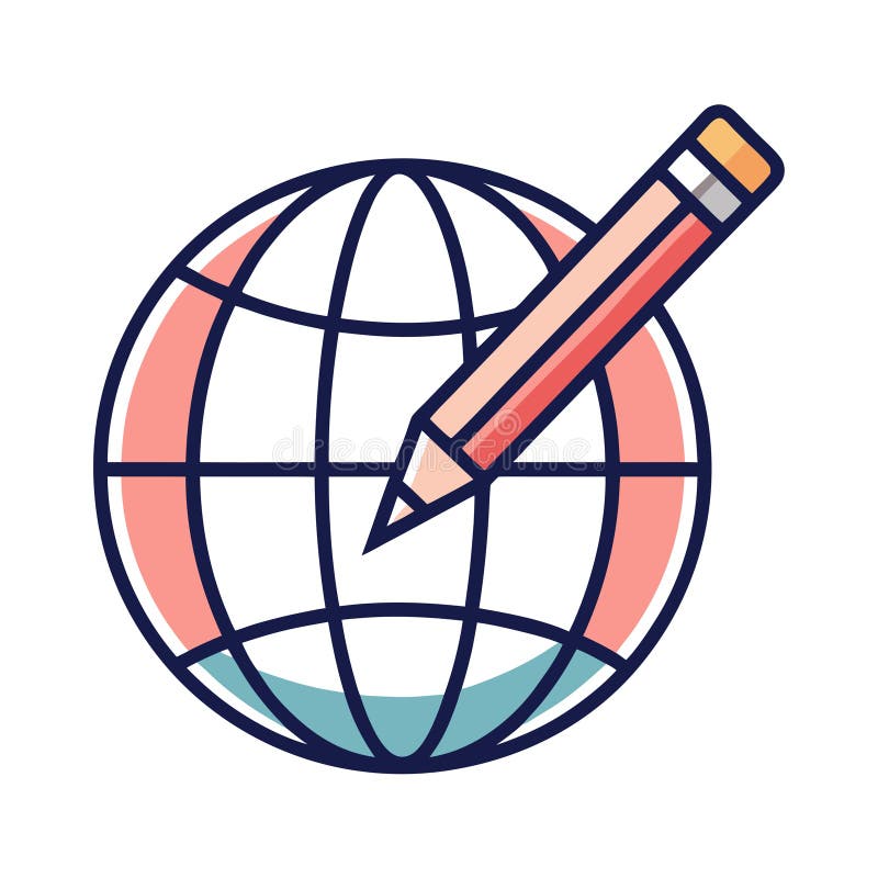 Global Content Creation: a Pencil Writing on the World Illustration ...