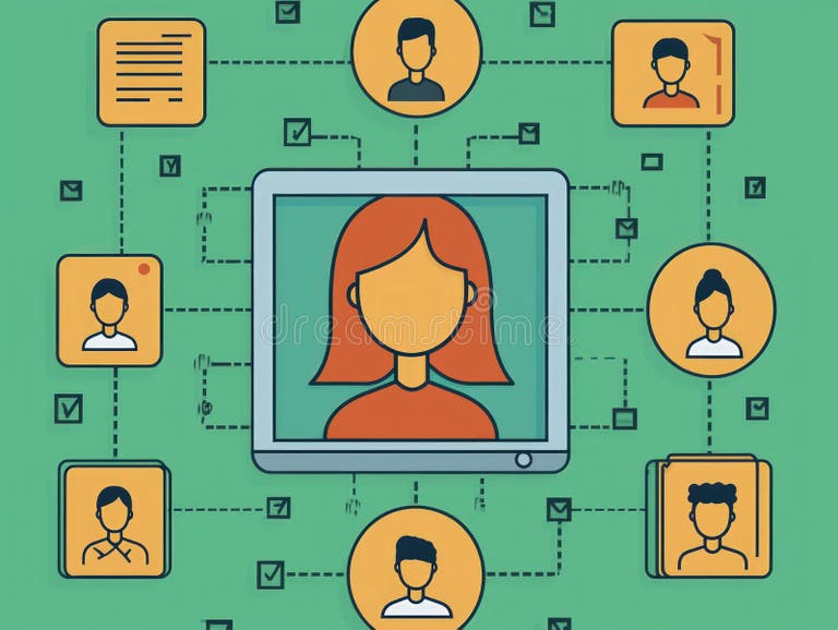 An Illustration Showcasing How Customer Records are Managed ...