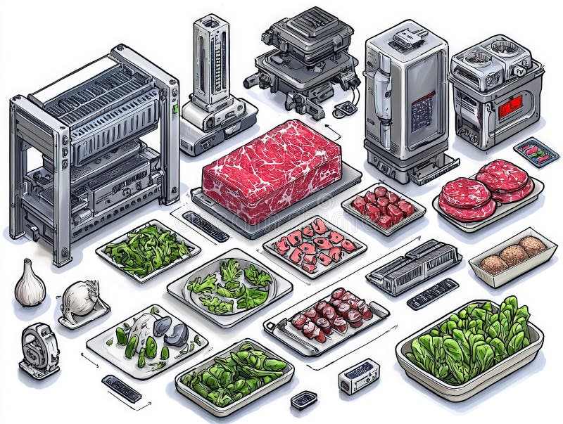 An Illustration Showcasing Innovative Food Technologies and Trends ...