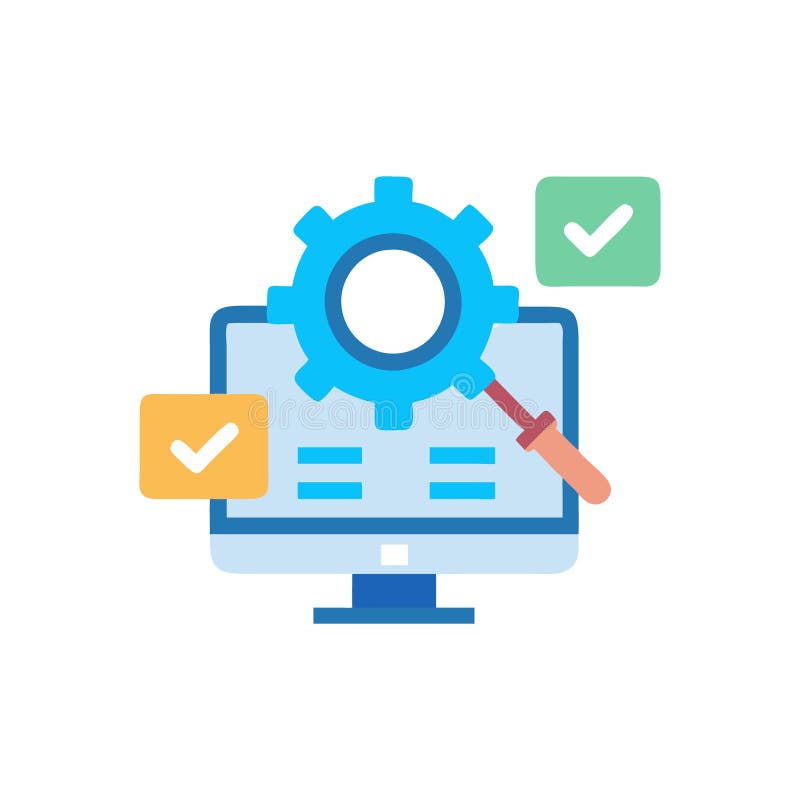 Innovative System Testing Solutions Icon Stock Image - Illustration of ...