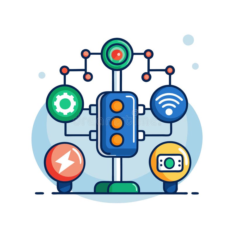 Internet of Things Concept Illustration with Connected Devices and ...