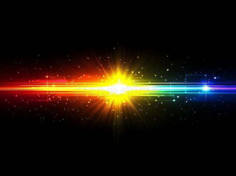 An Illustration Showcasing the Swift Motion of Light in Vivid Colors ...