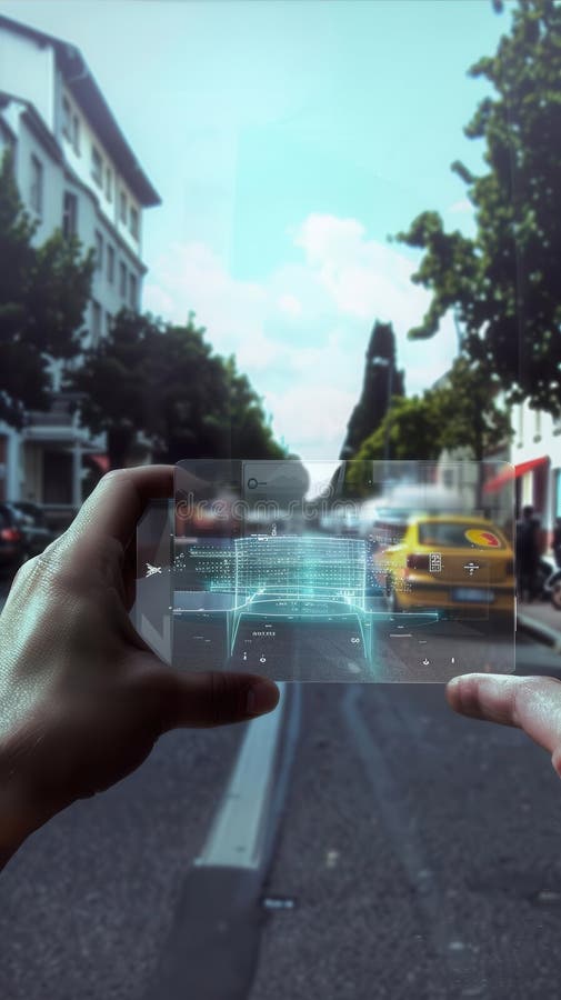 Futuristic Interactive Experience. Augmented Reality Concept Stock ...