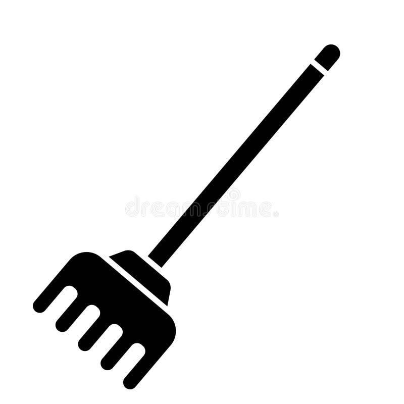 Gardening rake icon stock vector. Illustration of vector - 338823942