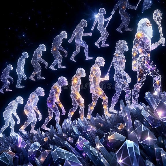 Illustration Showing the Evolution of the Human Species Stock ...