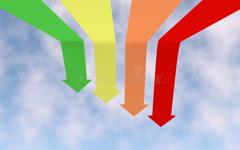 In the Illustration Showing Falling Down Graph Stock Illustration ...