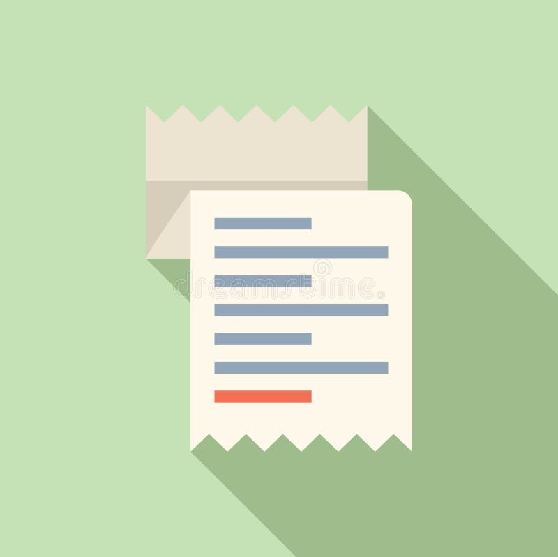 Flat Design Vector of a Paper Document Stock Vector - Illustration of ...