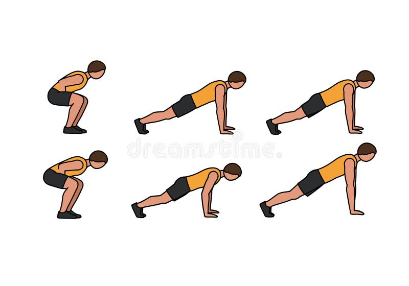 Burpee clipart stock vector. Illustration of health - 369411237
