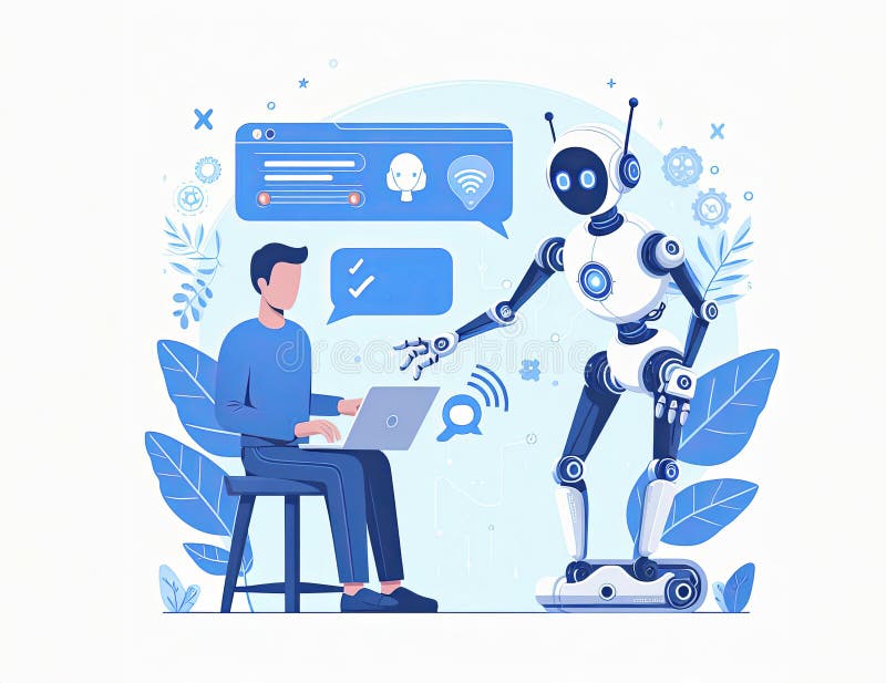 It Communication - E-learning - Internet Network As Knowledge Base Stock Illustration ...