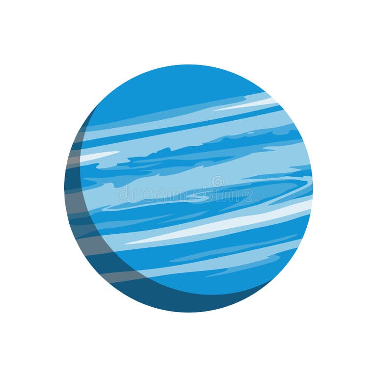 Blue Planet with Striped Cloud Patterns in Space Vector Illustration ...