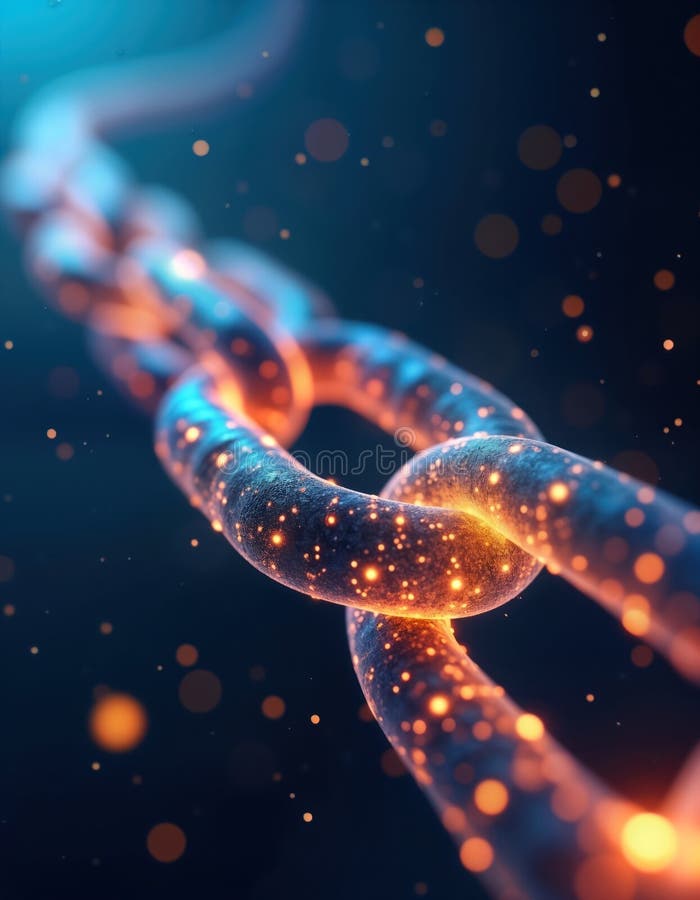 Illustration Shows Chain Link Graphic. Graphic Highlights Traceability ...