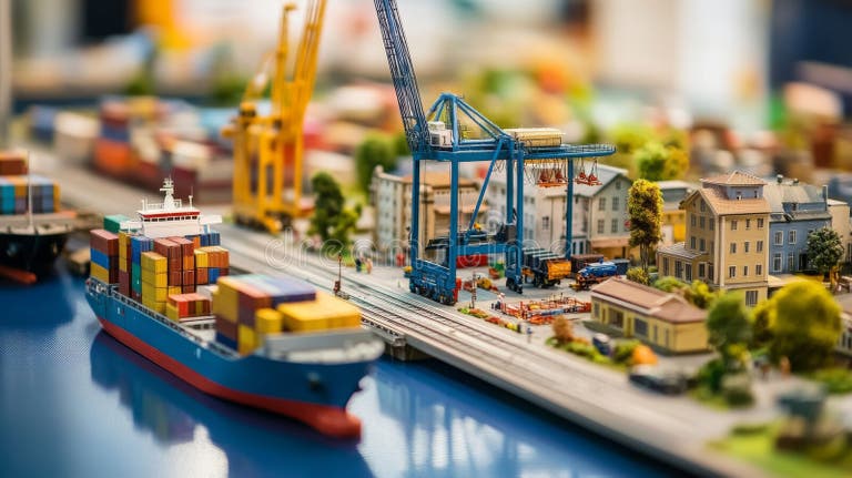 This Illustration Shows the Complex Infrastructure of a Seaport in ...