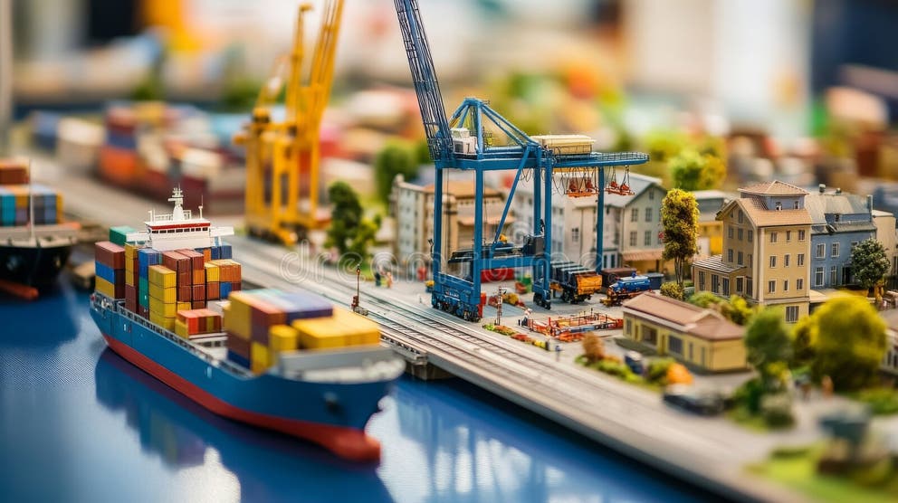 This Illustration Shows the Complex Infrastructure of a Seaport in Cross-section. Stock Image ...