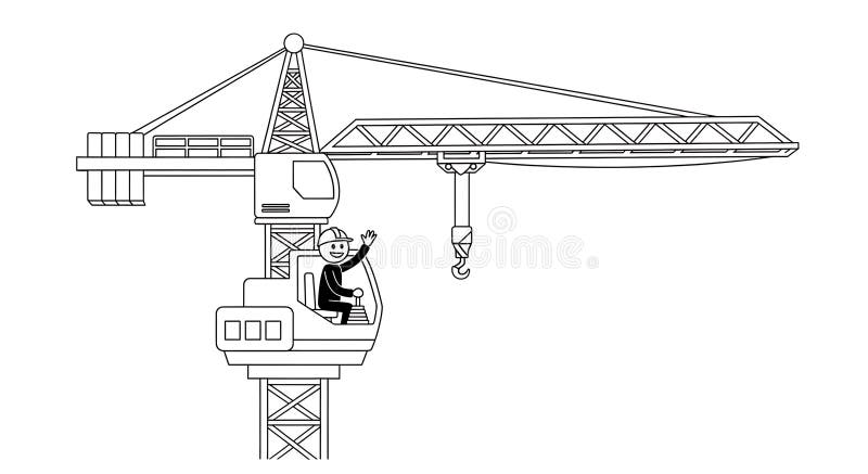 AI-Generated Crane Operator Stock Illustration - Illustration of ...