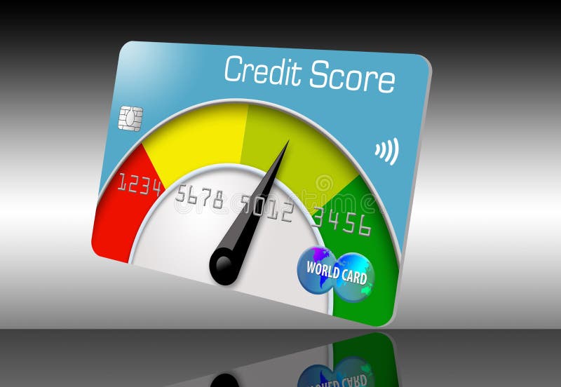 This Illustration Shows a Credit Score Using a Credit Score Meter ...