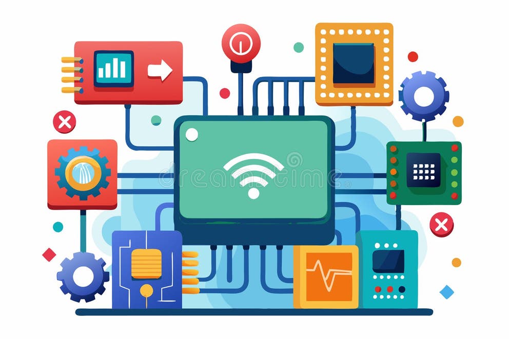 This Illustration Shows Customizable Firmware Concepts with Circuit ...