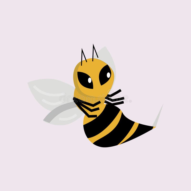 The Illustration Shows a Cute Wasp. Cartoon Wasp. Children S ...