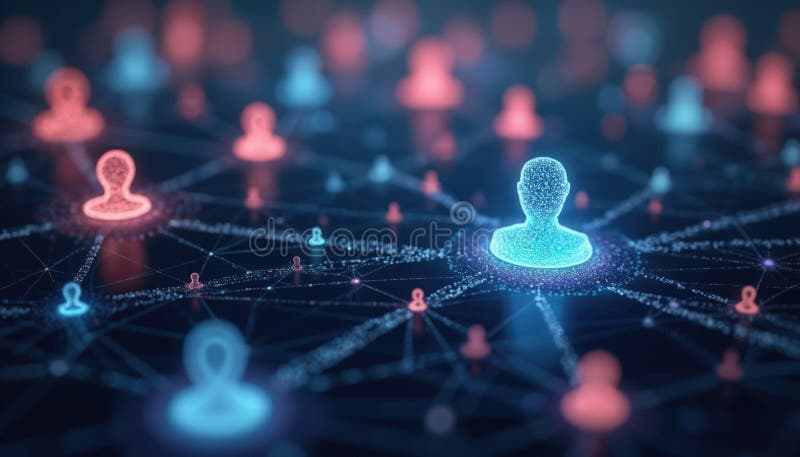 Illustration Shows Data Tracking, Privacy Concept. User Personal Data ...