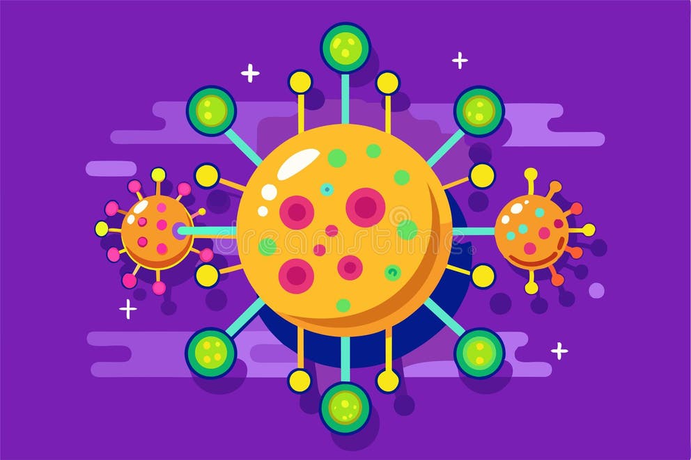 Illustration Shows Different Forms of Viruses with a Focus on ...
