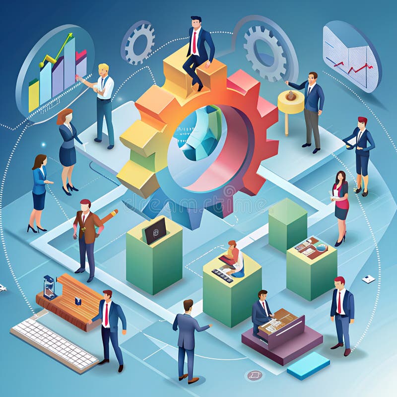 An Illustration Shows a Diverse Group Collaborating, Connected by a ...