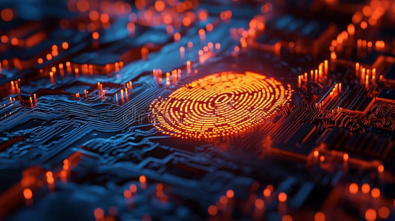 This Illustration Shows a Fingerprint Integrated into a Printed Circuit ...