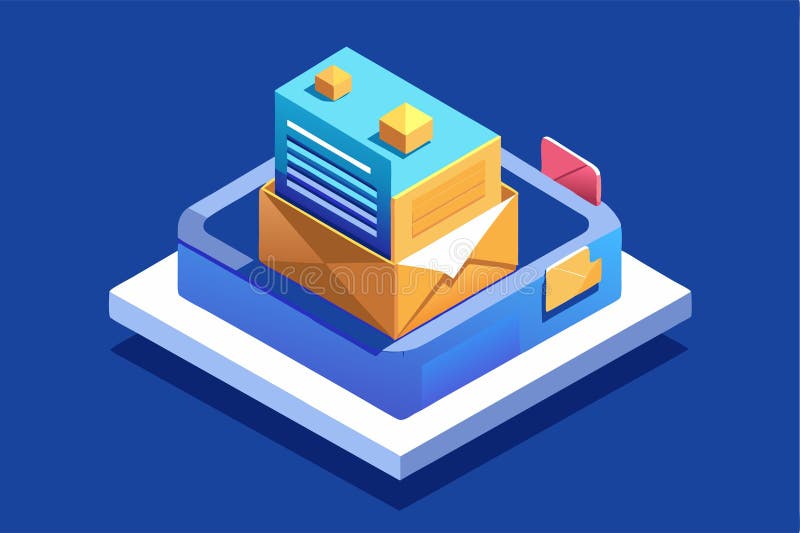 An Illustration Shows an Inbox Filled with Colorful Messages ...