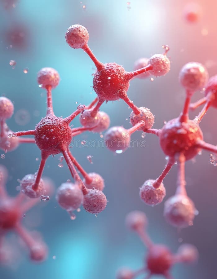 Illustration Shows Molecular Bonding in Chemical Compounds. Visualizing ...