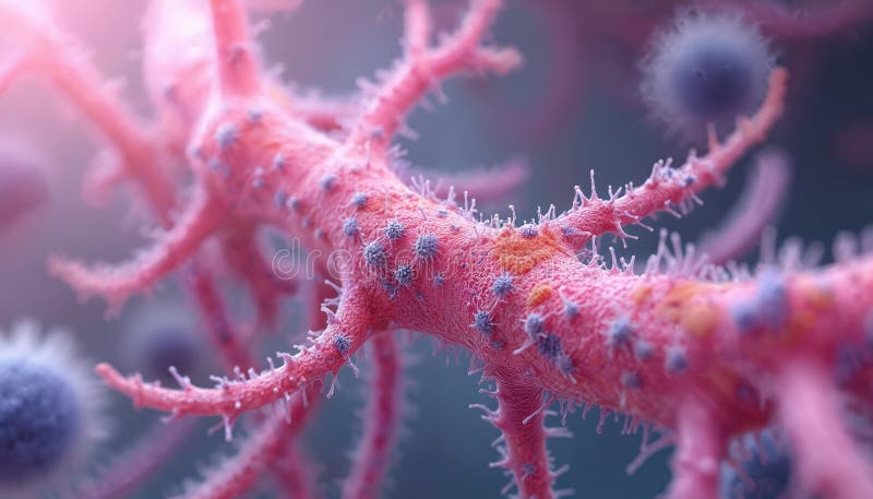 Illustration Shows Neuron Affected by Multiple Sclerosis. Damaged ...