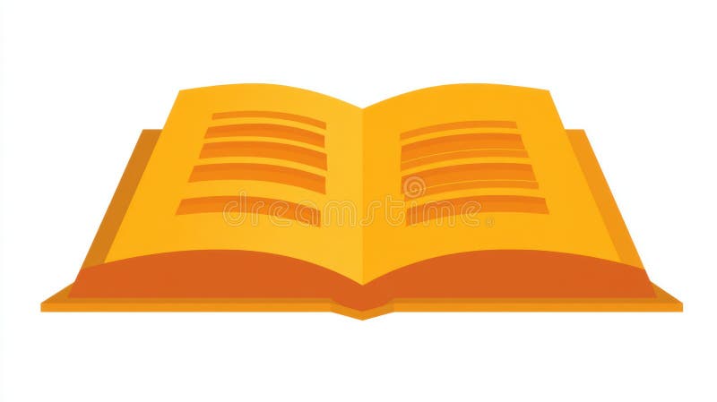Golden Open Book stock illustration. Illustration of design - 374711072