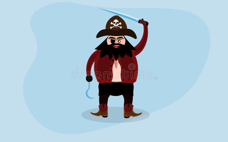 A Pirate Getting Ready for Battle Stock Illustration - Illustration of ...