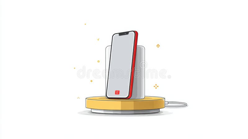 Wireless Phone Charging stock illustration. Illustration of simple ...