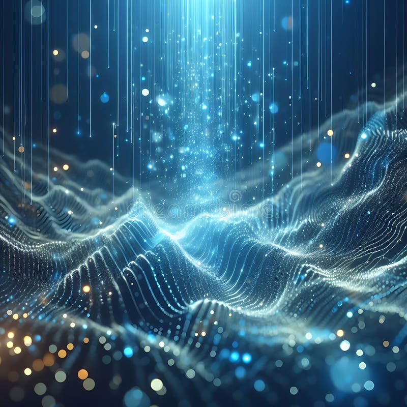 Dance of Particles: How Light Creates Beauty Stock Illustration ...