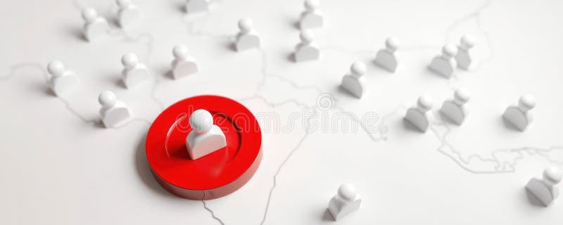 Illustration Shows Target Audience Map. Digital Icons Represent ...