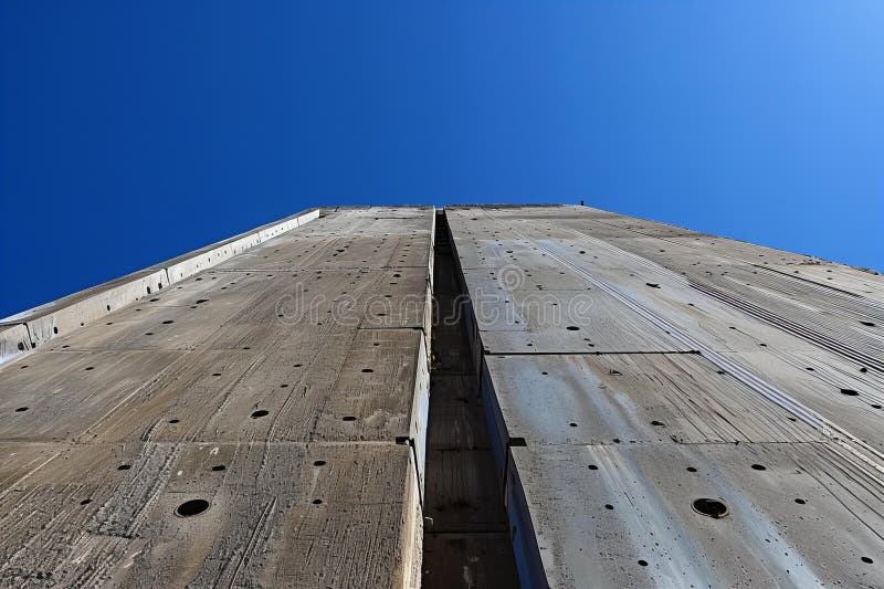 Illustration of the Side of an Observation Tower with a Blue Sky Above ...