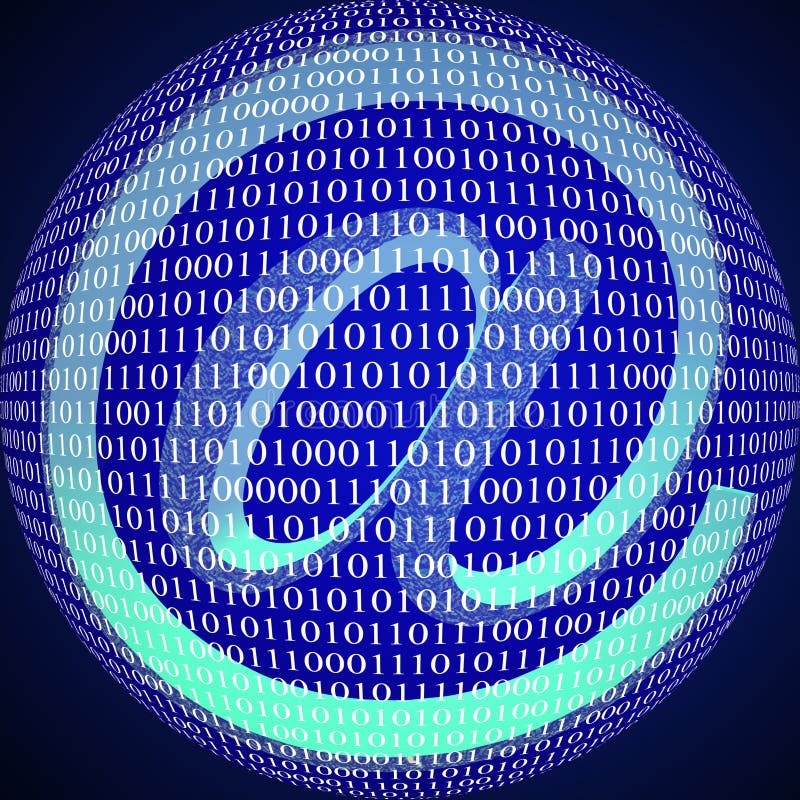 Illustration of an E Mail Sign with Programmer Code Behind it As 3D ...