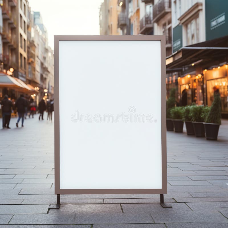 Illustration of Signboard Mockup and Template Empty Frame for Logo ...