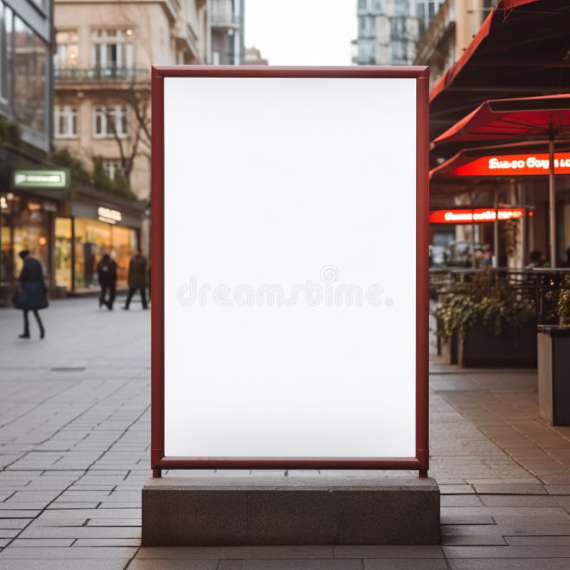 Illustration of Signboard Mockup and Template Empty Frame for Logo ...