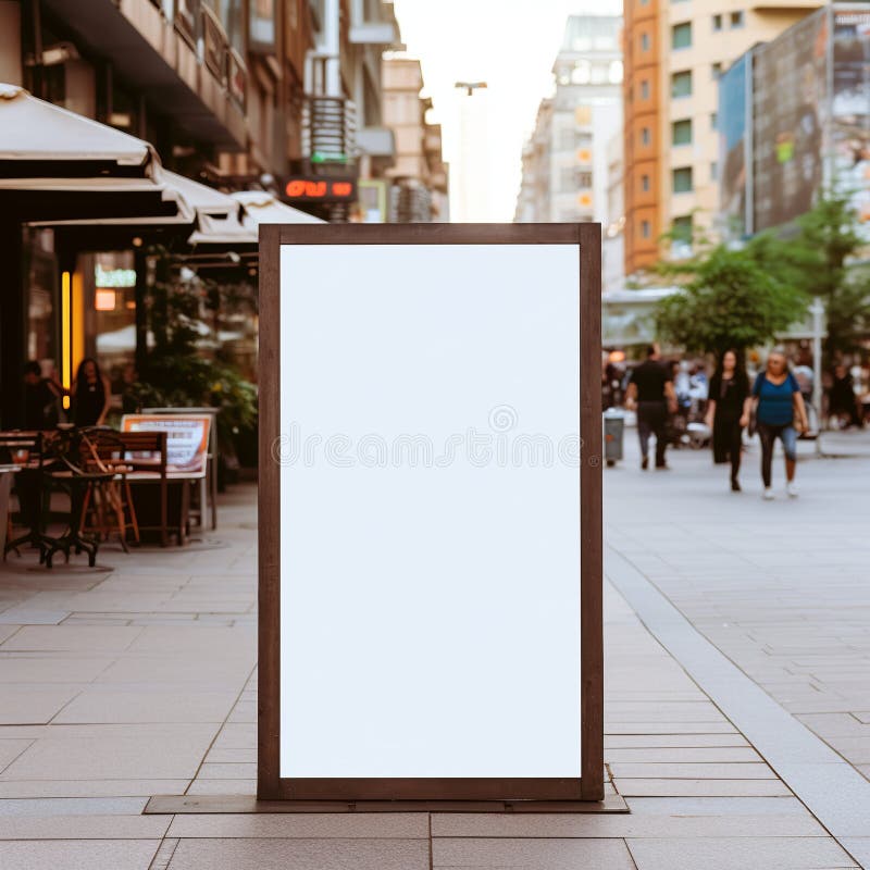 Illustration of Signboard Mockup and Template Empty Frame for Logo ...