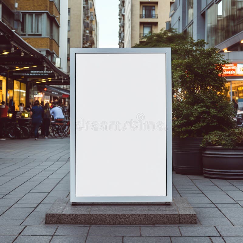 Illustration of Signboard Mockup and Template Empty Frame for Logo ...