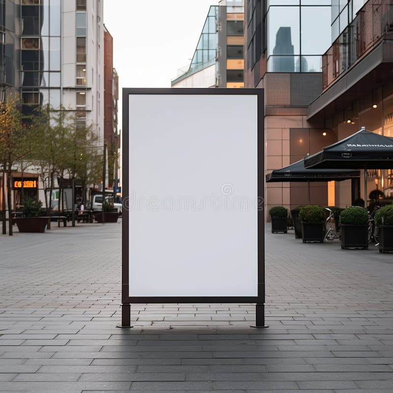 Illustration of Signboard Mockup and Template Empty Frame for Logo ...