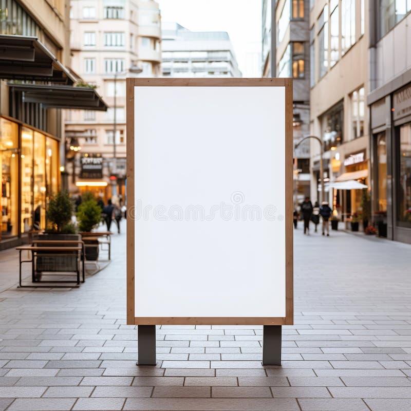Illustration of Signboard Mockup and Template Empty Frame for Logo ...