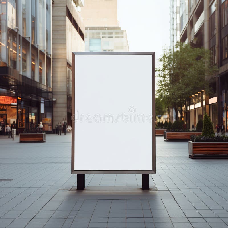 Illustration of Signboard Mockup and Template Empty Frame for Logo ...