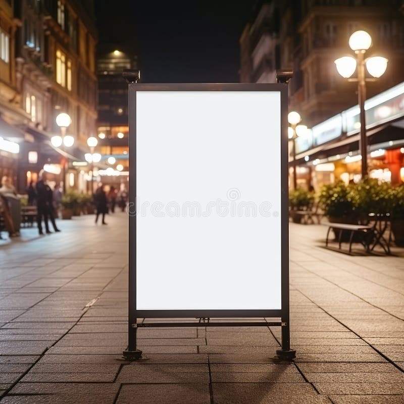 Illustration of Signboard Mockup and Template Empty Frame for Logo ...