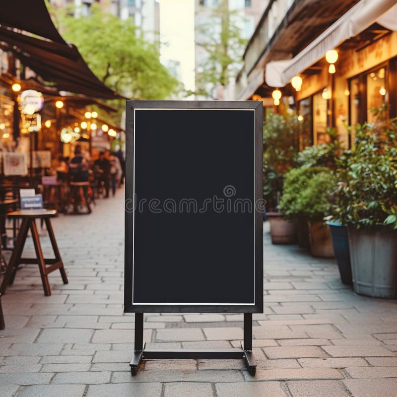 Illustration of Signboard Mockup and Template Empty Frame for Logo ...