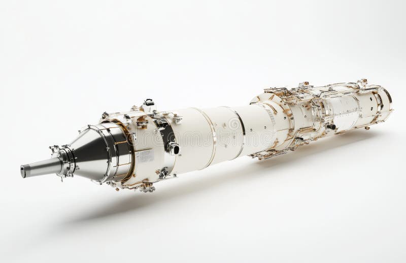 Illustration of a Silver Jet Engine for Airplanes in Side View ...