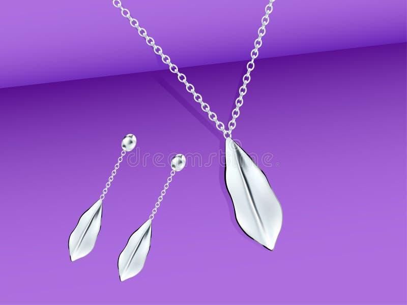 Illustration of Silver Jewelry Stock Vector - Illustration of detail ...