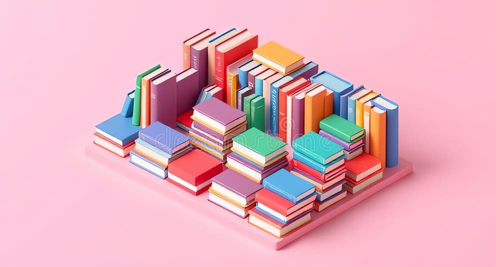 Illustration Similiar Book 3D Rendering Stock Illustration ...